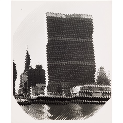 U.N. building distortions, day night 2 works by Weegee on artnet