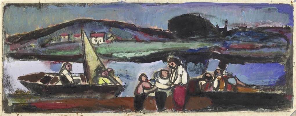 Paysage nnimé Apotres au lac de Genésareth by Georges Rouault on artnet