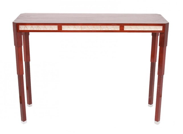 Console Table w Lalique Glass Panels by Lalique (Co.) on artnet