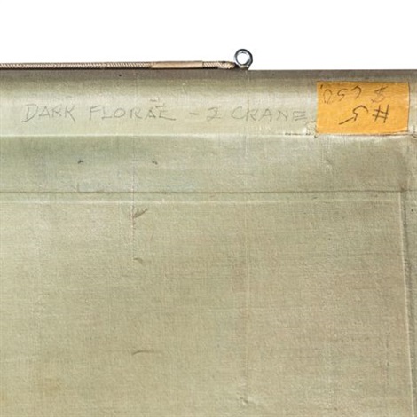 Chinese Scroll, Depicting Cranes and song birds in a floral garden. by Anonymous-Chinese (18/19 ...