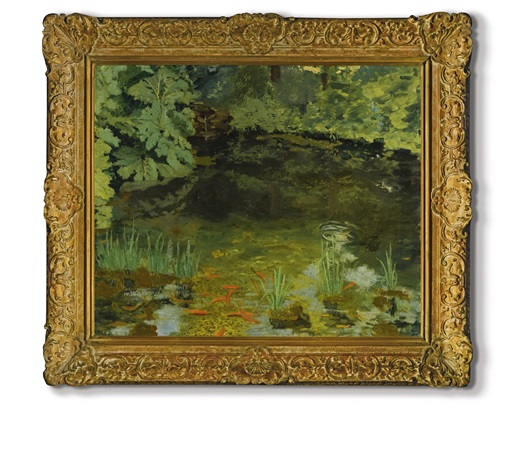 The goldfish pool at Chartwell by Winston Churchill on artnet