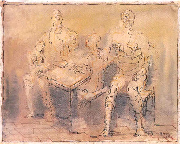 Design with figure drawings by Henry Moore on artnet