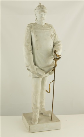 Rare Important Large Statue of Otto Bismark 19thC BisqueBronze by Carl ...