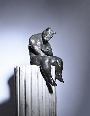 MINOTAUR READING by Beth Carter on artnet