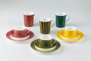 1. Infinity Nets Cup Saucer／2. Infinity Nets Mug cup by Yayoi Kusama on ...