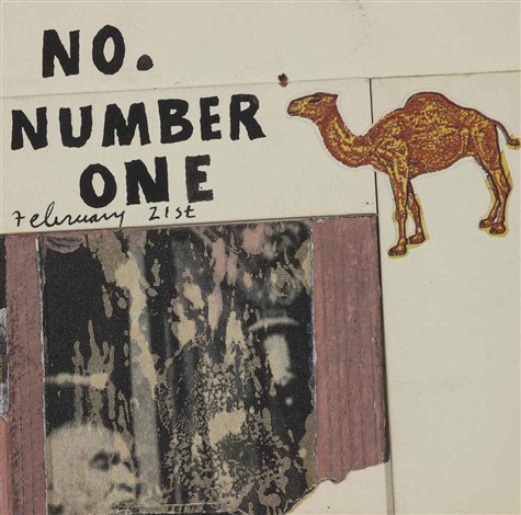 Untitled No. number one, camel and recycled shirt board by Ray Johnson ...