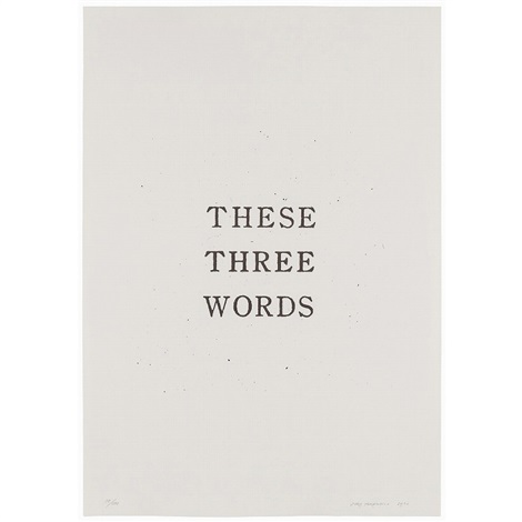 These three words by Jiro Takamatsu on artnet