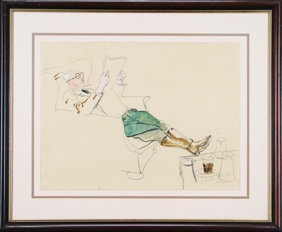 Reading the Evening Paper by Jean-Philippe Pages on artnet