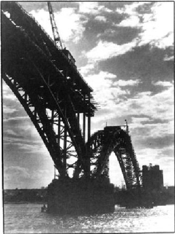 Multiple arc bridge construction, Russia by Margaret Bourke-White on artnet