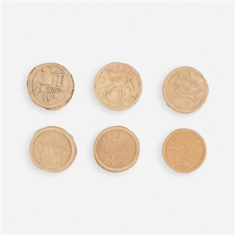 Collection of six brothel tokens by George Edgar Ohr on artnet