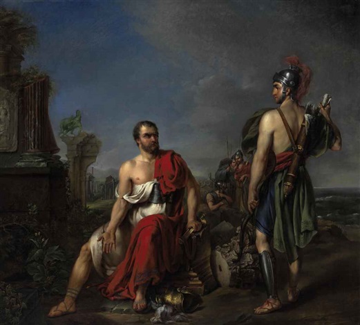 Gaius Marius sitting among the ruins of Carthage by Josef Kremer on artnet