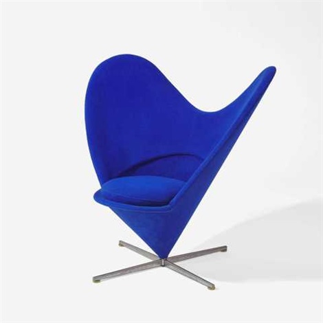 Heart Cone Chair, Plus-Linje, Denmark, designed 1958, the present lot ...