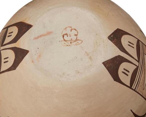 Two Hopi Pueblo Polychrome Pottery Parrot Jars by Sadie Adams on artnet
