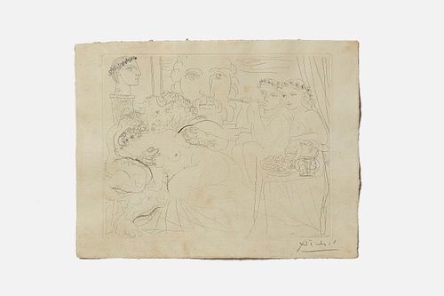 Minotaure Caressant une Femme Etching by Pablo Picasso on artnet