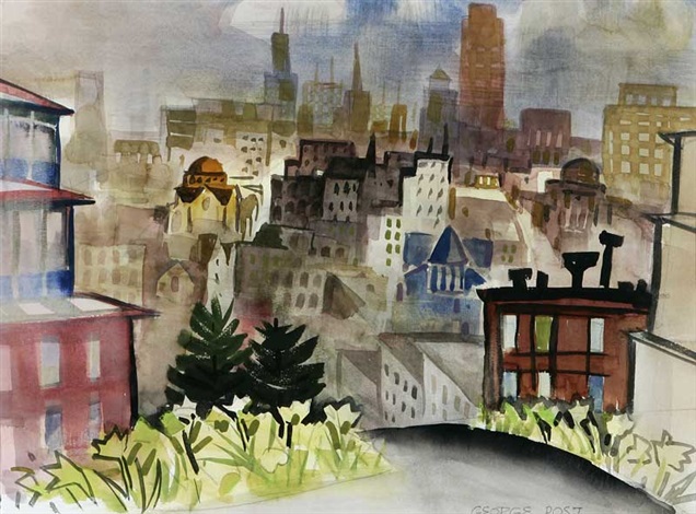Street scene, San Francisco by George Booth Post on artnet