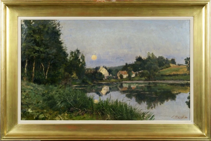 Etang au clair de Lune Rouge-Cloître by Jean Baptiste de Greef on artnet