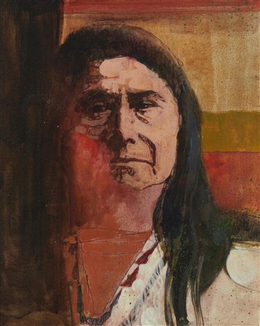 Native American Portrait, 1977 by Neil Boyle on artnet