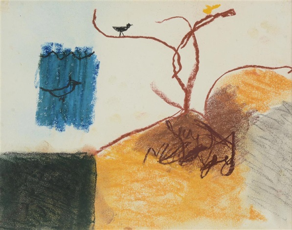 BIRDS IN A LANDSCAPE by Roger Hilton on artnet