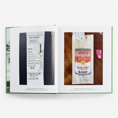 Restaurant Drawings, including one original receipt drawing by Jonathan ...