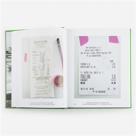 Restaurant Drawings, including one original receipt drawing by Jonathan ...