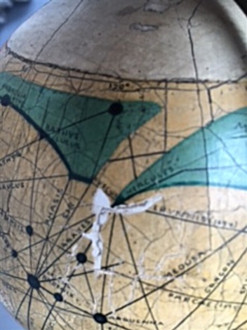 Emmy Ingeborg Brun Mars globe after Percival Lowells planiglobe from ...