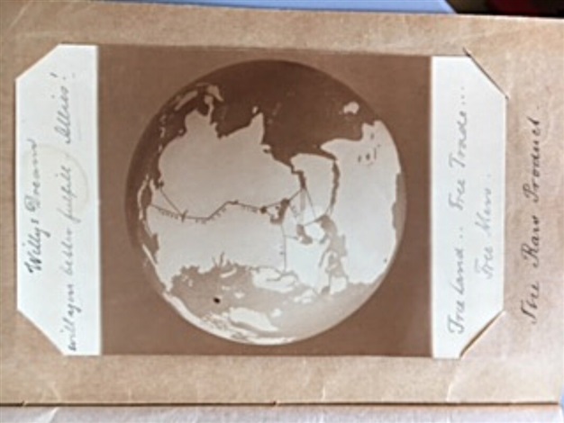 Emmy Ingeborg Brun Mars globe after Percival Lowells planiglobe from ...