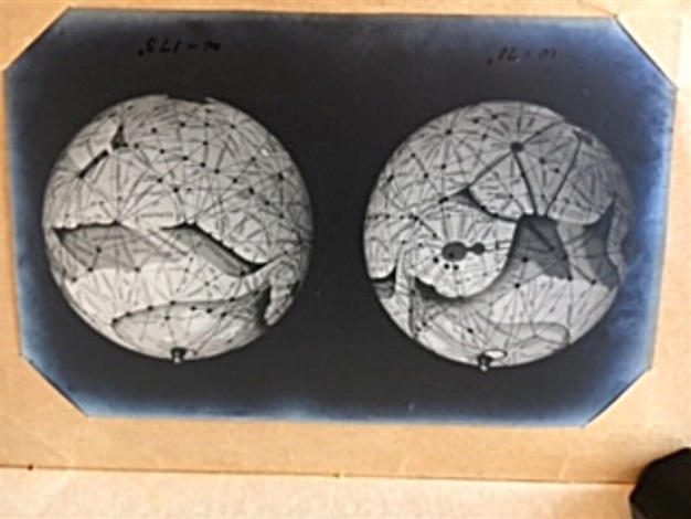 Emmy Ingeborg Brun Mars globe after Percival Lowells planiglobe from ...