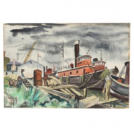 Harbor Scene double-sided by Claude Howell on artnet