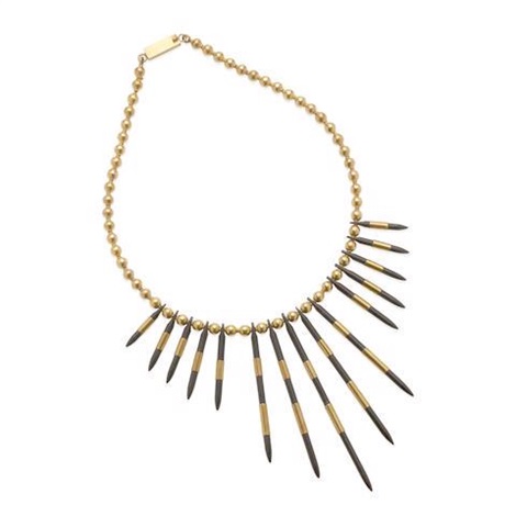 A GOLD AND EBONY NECKLACE, WILLIAM SPRATLING, TAXCO, MEXICO, CIRCA 1960 ...