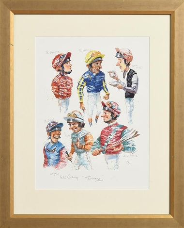 Set of Four Racing Characters by Peter Curling on artnet