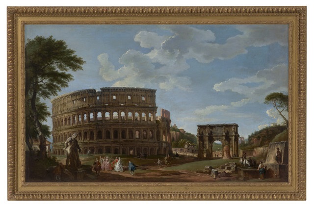 View of the Colosseum and the Arch of Constantine by Giovanni Paolo ...