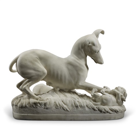 A Greyhound and her two pups by Joseph Gott on artnet