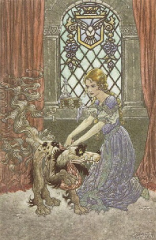 She untied it with joy by Charles James Folkard on artnet