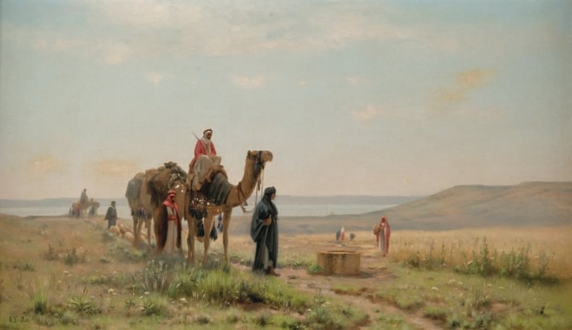 La caravane by Auguste Louis Veillon on artnet