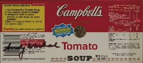 Cambells Tomato Soup Label by Andy Warhol on artnet