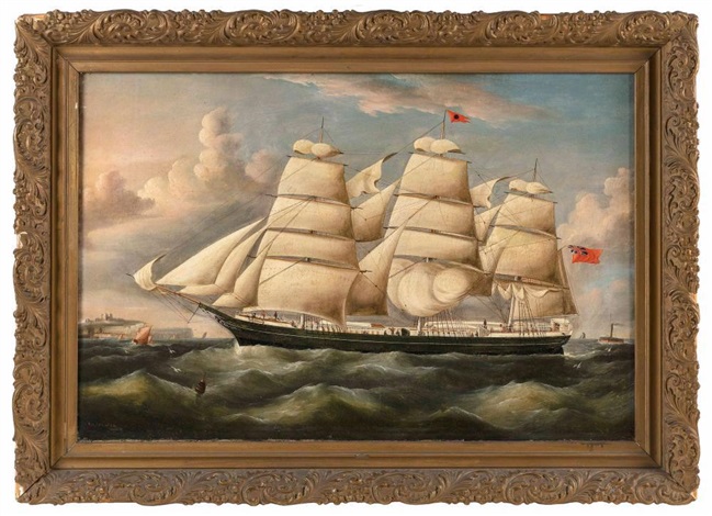 Portrait of the Black Ball Line ship Legion of Honour by Richard B ...