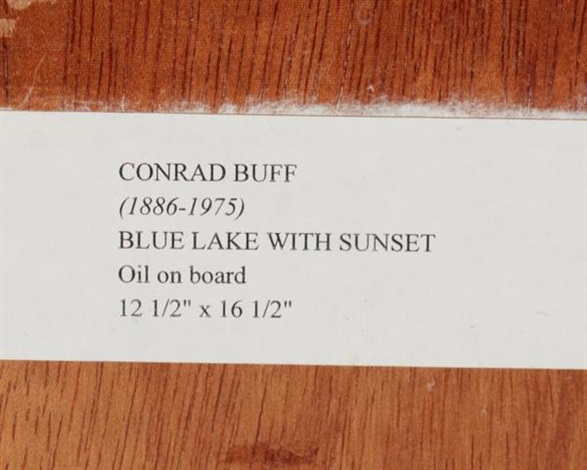 Blue Lake With Sunset by Conrad Buff on artnet