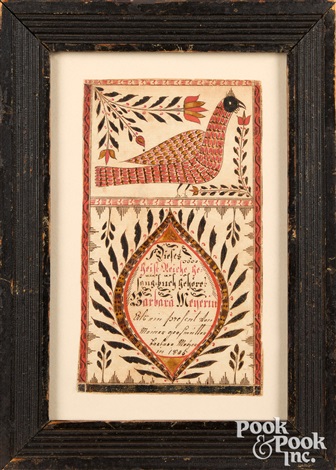 fraktur bookplate for Barbara Meyer by David Kulp on artnet