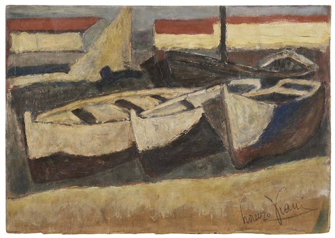 Barconi in darsena by Lorenzo Viani on artnet