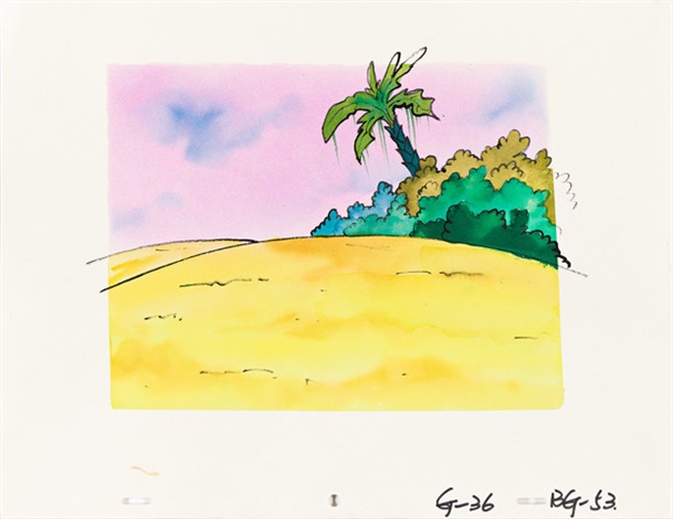 Garfield and Friends episode 1 cel and background setup, exposure sheet ...