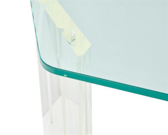 An Art Deco Revival acrylic and glass console table by Joseph Galvan on ...