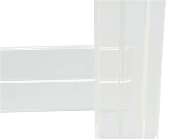 An Art Deco Revival acrylic and glass console table by Joseph Galvan on ...