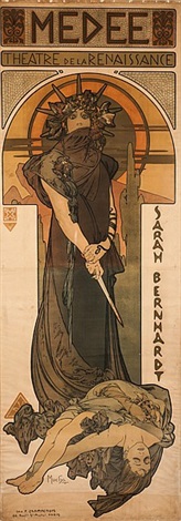 Medee, Sarah Bernhardt in 2 parts by Alphonse Mucha on artnet