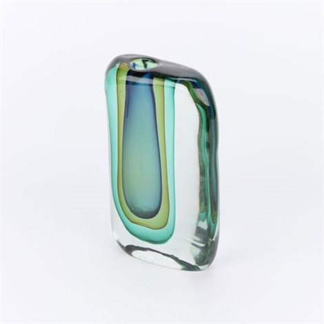 Fort After Da Ros Murano Glass Sasso Momento Vase by Gino Fort on artnet