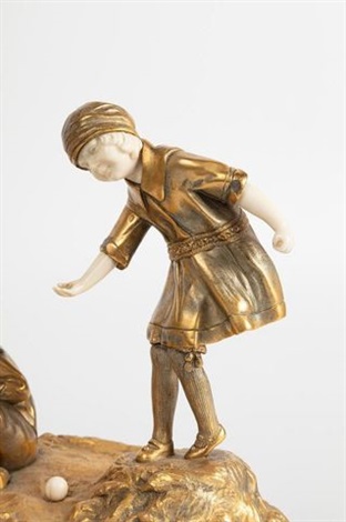 Children Playing Boules Fillettes Au De Passe-Boules by Demetre ...