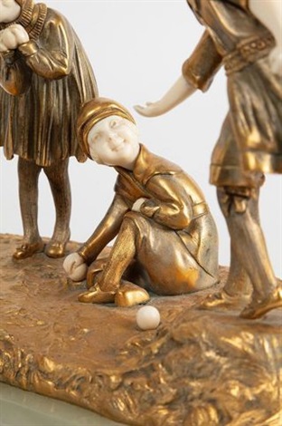 Children Playing Boules Fillettes Au De Passe-Boules by Demetre ...