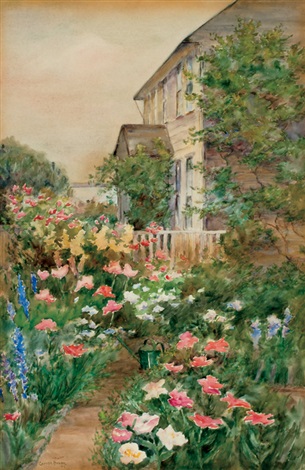 A Nantucket flower garden by Carroll Butler Brown on artnet
