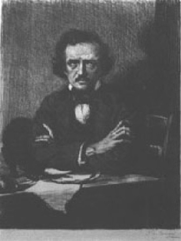 Edgar Allan Poe by Samuel Johnson Woolf on artnet
