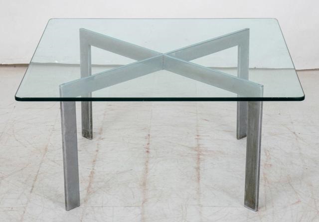 Ludwig Mies Van Der Rohe Style Glass Top Table by Ludwig Mies van der ...