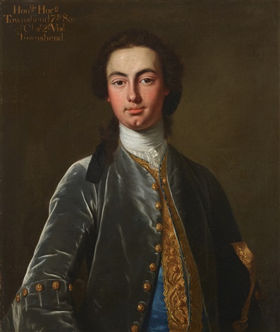 Portrait of the Honorable Horatio Townshend 1718-1764, half-length, in ...